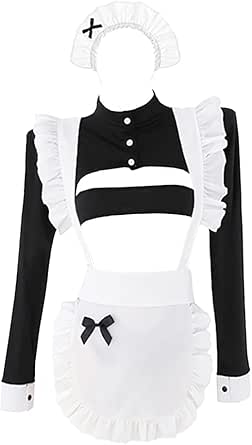 Amazon.com: Mobbunny Maid Cosplay Maid Dress Tube Top and Bodysuit with ...