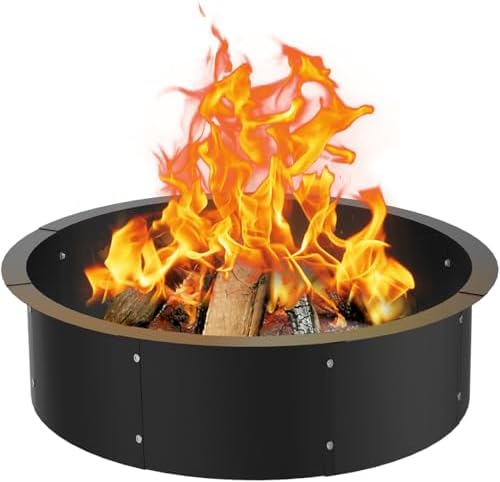Amazon.com: FEBTECH Smokeless Fire Pit Insert - Steel 45" Round ...