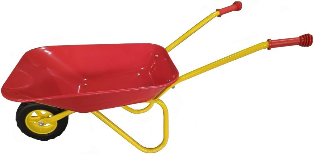 New Child Kids Metal Wheelbarrow - Red/Yellow - Toy, Play, Farm ...