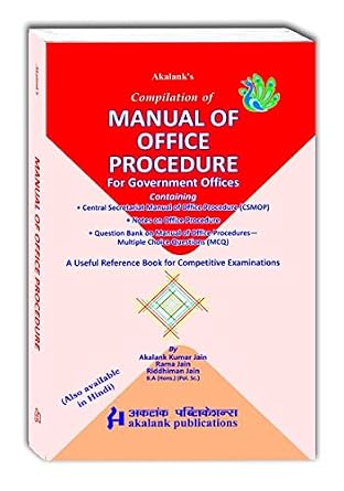 Buy Aklank’s Compilation MANUAL OF OFFICE PROCEDURE for Government ...