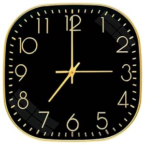 Buy TEKCOOL Plastic Analogue Wall Clock 12" Silent Quartz Decorative ...