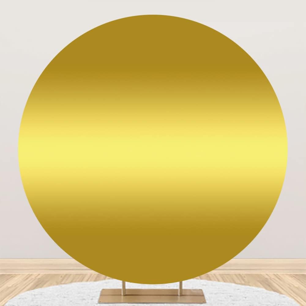 Amazon.com : Yeele 7x7ft Shining Gold Round Backdrops Luxurious Golden ...