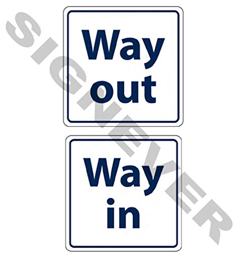 SIGN EVER Way In Way Out Sign Boards Combo Pack For Office Business ...