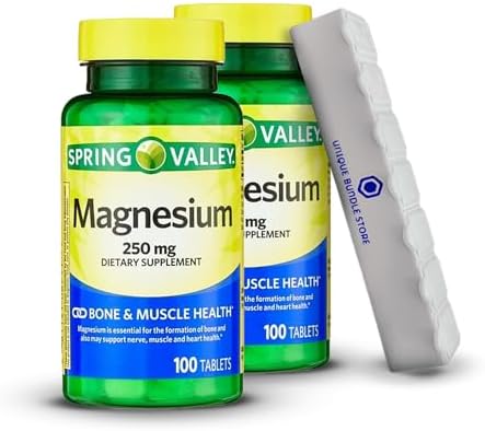 Amazon.com: Spring Valley, Magnesium 250 mg, 100 Count Tablets, Bone ...