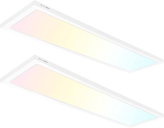 hykolity 1x4 FT LED Flat Panel Selectable CCT Flush Mount Light,4800lm ...