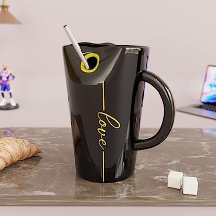 Buy Ceramic Sipper Glass with Straw Flask Mug Coffee Sipper with Straw ...