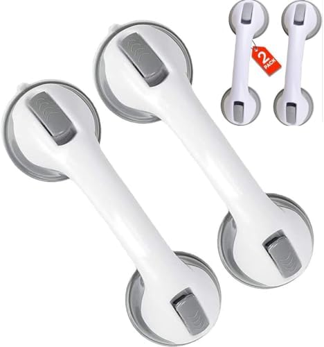 2 Pack Upgraded Shower Handle Suction Bathroom Grab Rails, Hand Rail ...