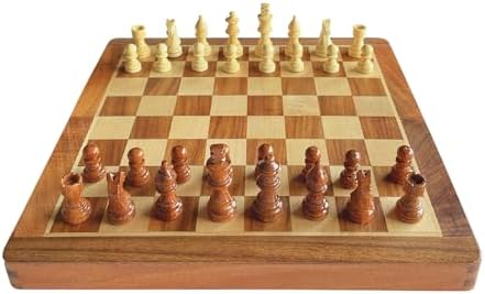 Buy SuperGeneriX Wooden Chess Board Set with Magnetic Pieces, 12-Inch ...