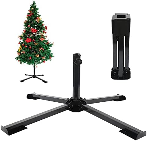 MaxAwe Foldable Christmas Tree Stand Base, Large Metal Xmas Tree Stand ...