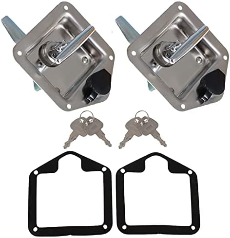 marddpair 2 Trailer Door Latch Folding T-Handle Lock with Keys ...