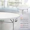 Amazon.com: Bonnlo Round Folding Table 5ft, Portable Collapsible ...