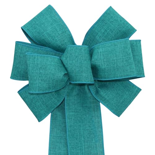 Amazon.com: Teal Rustic Wreath Bow - Fall Bow by Package Perfect Bows ...