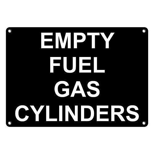 Amazon.com: Weatherproof Plastic Empty Fuel Gas Cylinders Sign with ...