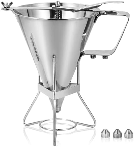 Amazon.com: FLKQC Large 60oz Stainless Steel Pancake Batter Dispenser ...