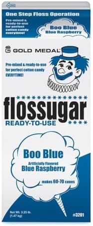 Candy Floss Sugar Blue Raspberry Flavour - Ready-Mixed 1.47kg Carton of ...