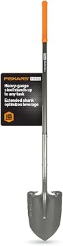 Amazon.com : Fiskars 60" Pro Garden Shovel for Digging, Heavy Duty Steel Gardening Tool with ...