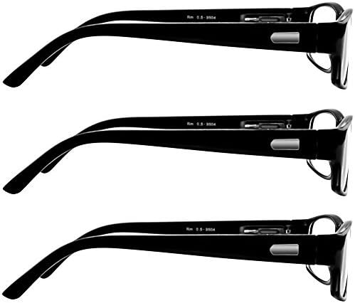 Amazon.com: TruVision Readers Reading Glasses - 9504HP - 3 Pack - Black ...