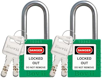 Boviisky Lockout Tagout Locks -2 Yellow Loto Locks，Keyed Different, 2 ...