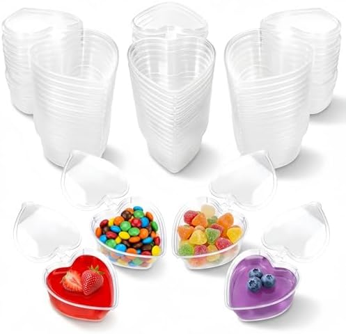 Amazon.com: Goodma 24 Pieces 2.4 oz Heart Shaped Slime Storage ...