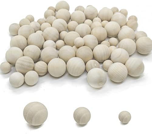 Amazon.com: 180PCS Round Wooden Ball,Unfinished Natural Round Hardwood ...