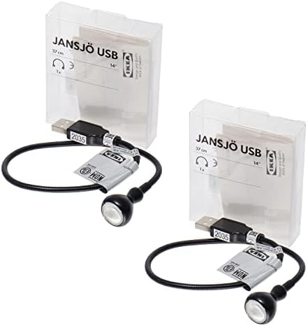 Ikea JANSJO USB LED Flexible Gooseneck Spotlights, Black, Warm White ...
