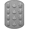 Amazon.com: Wilton Non-Stick Christmas Cookie Shapes Pan, 12-Cavity ...