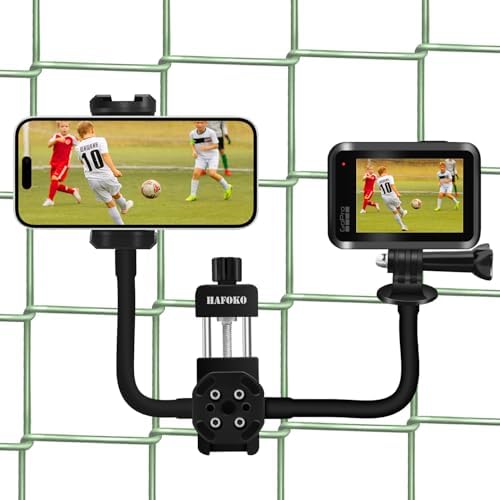 Amazon.com: HAFOKO C08 Aluminum Smartphone Fence Mount Compatible for GoPro/Pocket Radar/Mevo ...