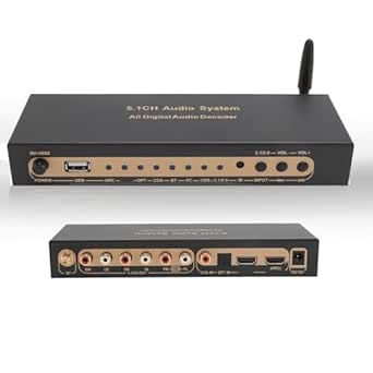 5.1 Channel Surround Sound Decoder, 192Khz 24Bit HDMI 4K ARC Optical ...