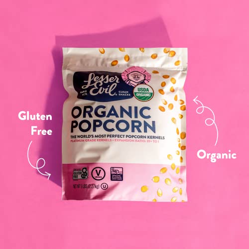 Lesserevil Organic Popcorn Kernels, Non-GMO Verified, Gluten Free ...