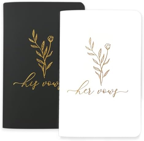 Amazon.com : Vow Books Set of 2 Elegant His and Hers Vow Books 48 Pages ...