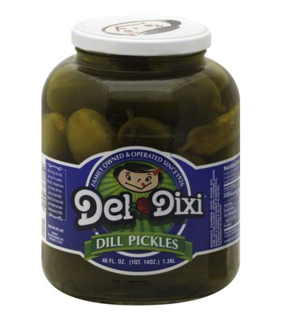 Amazon.com : Del Dixi Whole Dill Pickles Glass Jars 46 fl oz 4 Pack ...