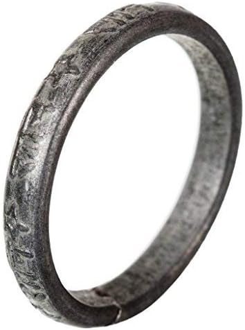 Krisah Iron Shani Dosh Niwaran Ring (Black) For Unisex Adult, Free Size ...