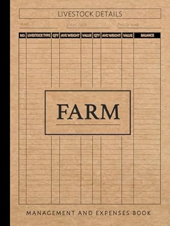 Farm Management and Expenses Book: Agricultural Income & Ledger ...