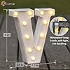 Amazon.com: HXWEIYE LED Marquee Letters Lights Sign V, 26 Alphabet ...