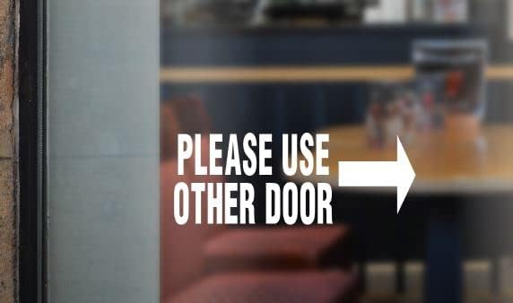 Amazon.com: Thistle Brooke Cottage Please Use Other Door Arrow Pointing ...