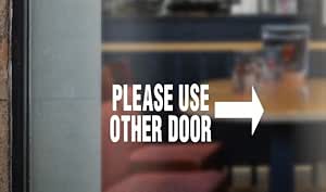 Amazon.com: Thistle Brooke Cottage Please Use Other Door Arrow Pointing ...