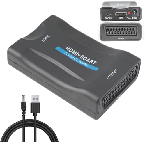 HDMI to SCART Converter 1080P HDMI Input Scart Output Adaptor with ...