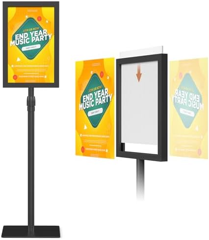 Amazon.com: QWORK Poster Stand, 2 Pack Double-Sided Signage Stand ...