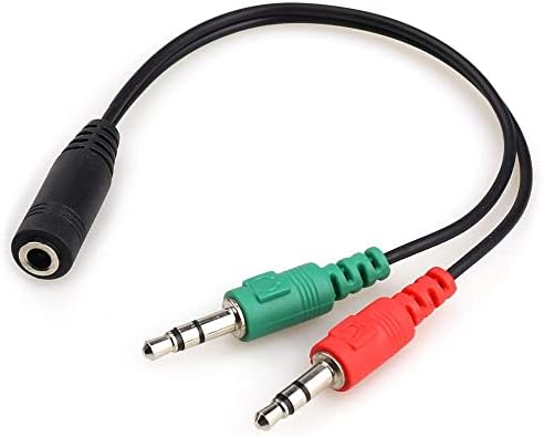 Lipzie 3.5mm Audio Jack to Headphone Microphone Splitter Converter ...