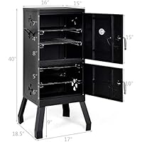 Amazon.com: Giantex Outdoor Smoker with Double Doors, 2 Detachable ...