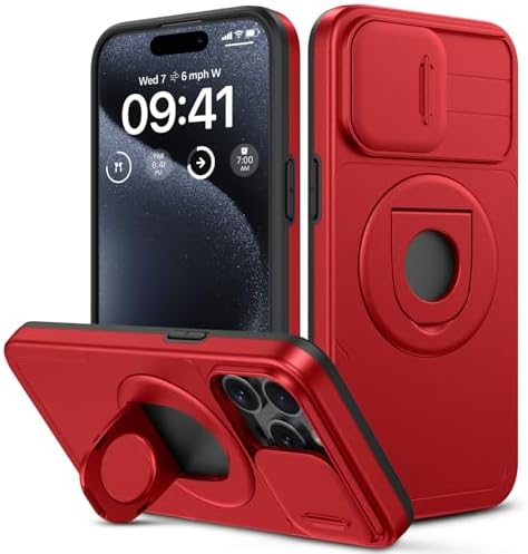 Amazon.com: VEGO Kickstand Case for iPhone 16 ProMax,with Slide Camera ...