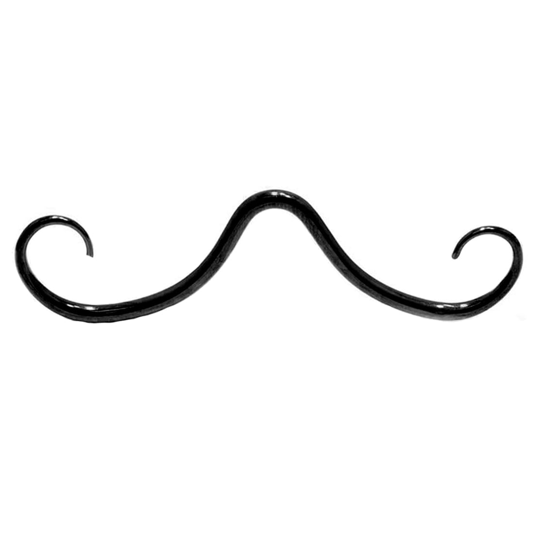 Amazon.com: Luxe Modz Septum Moustache 316L Surgical Steel PVD Black ...