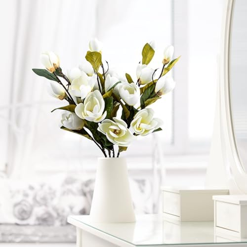 Amazon.com: OBDXZHC 2 PCS 35inch Artificial Magnolia Flowers 3D Real ...
