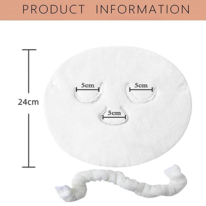 Swabs® 2 Pieces Reusable Face Towel Mask Cold Hot Compress Facial ...