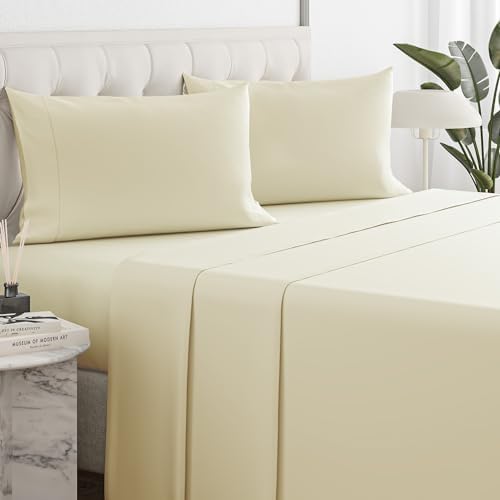 Amazon.com: Sleepy Town Queen Size Bed Sheets - 4 Piece - Queen Sheet ...