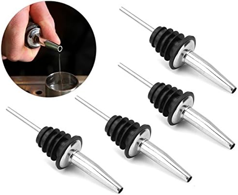 MALAYAS 4 x Stainless Steel Spirit Pourer Free Flow Liquor Bar Cocktail ...