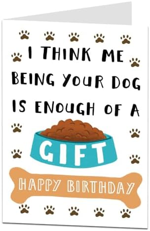 LimaLima Funny Birthday Card From Dog Perfect For Husband, Wife ...