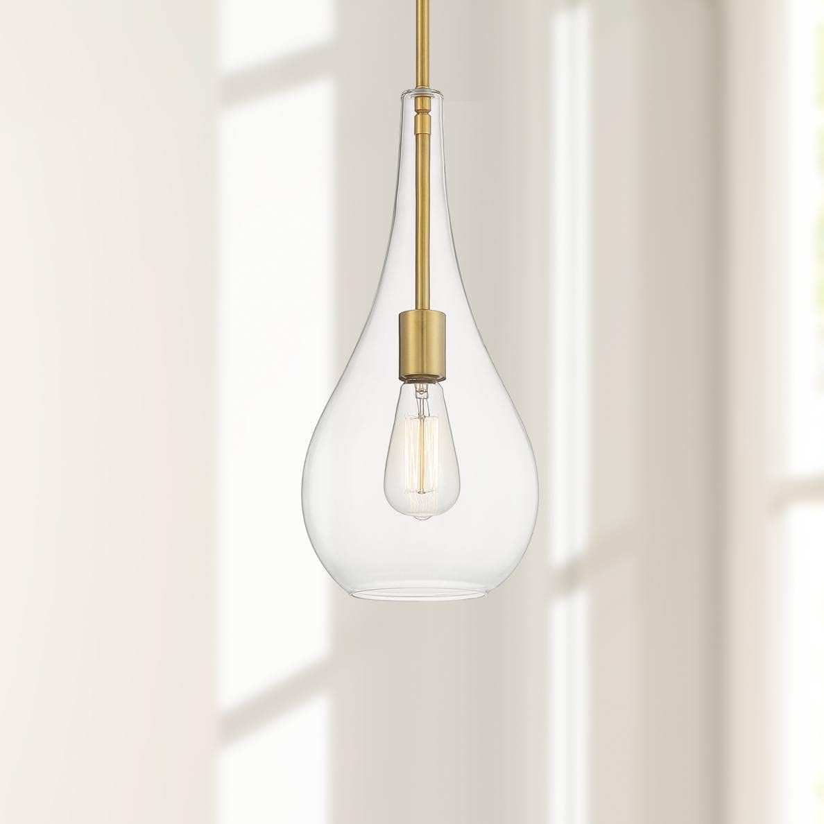 Possini Euro Design Lilly Soft Gold Mini Pendant 7 1/2" Wide Modern ...