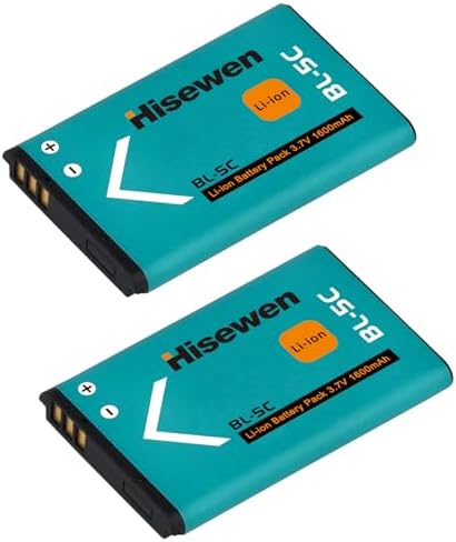 2Pcs BL-5C Battery 3.7V 1020mAh Lithium ion Replacement battery ...