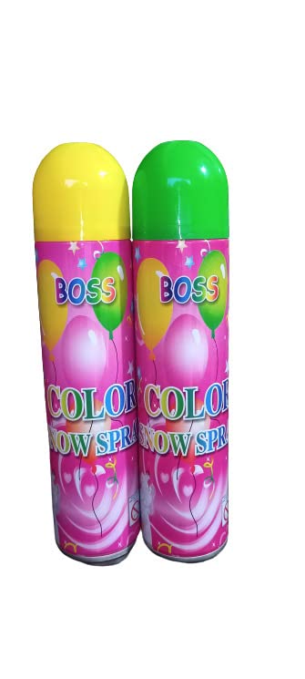 Buy SelfLine | Boss Colour Snow Spray-Yellow + Green | (Pack of 2-600ml ...